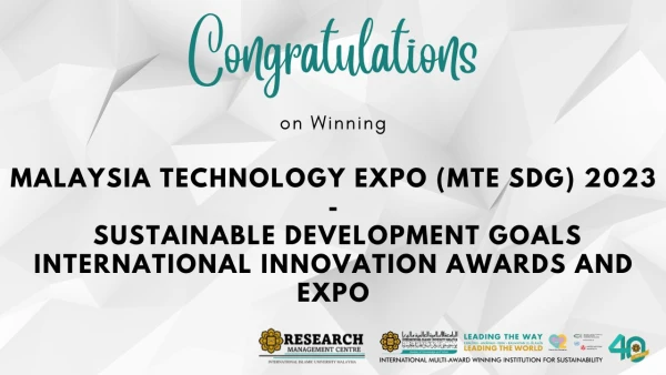 IIUM Research | Congratulations on winning Malaysia Technology Expo ...